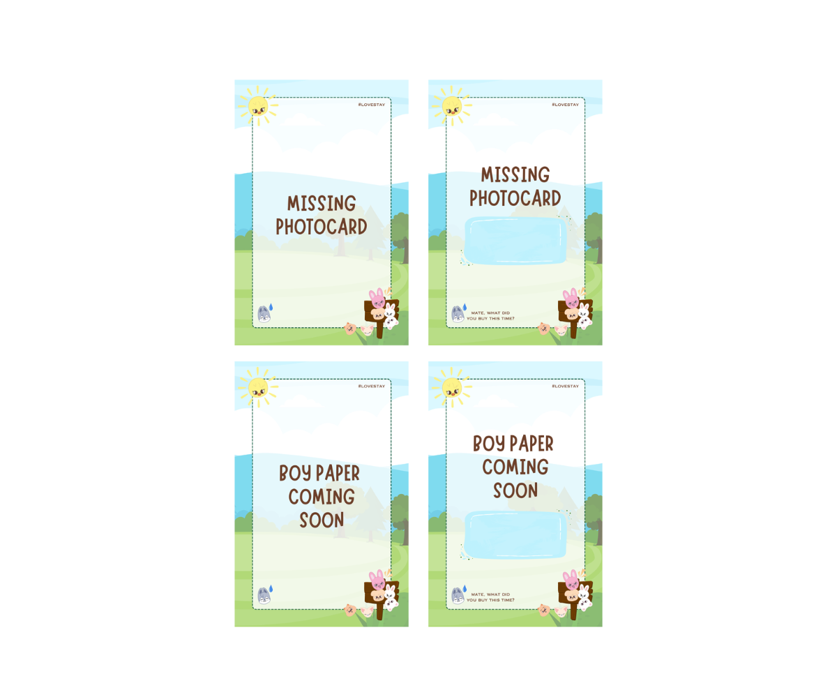 Skzoo Boy Paper Placeholders – LUNA PIXI STUDIO