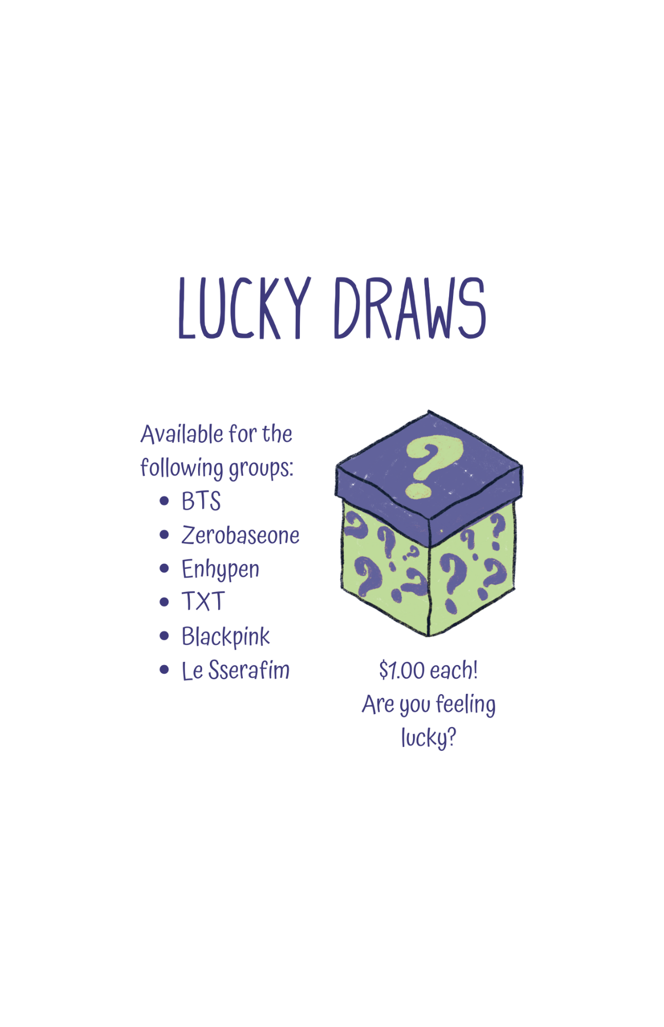 KPOP Boy Groups Lucky Draw – LUNA PIXI STUDIO
